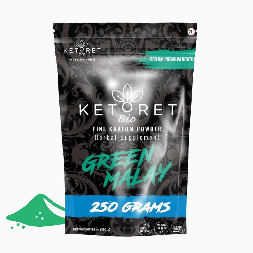 Green Malay Kratom Powder | Slow-Build Green Vein Option - Ketoret Bio